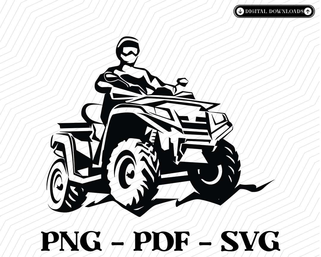 Quad Bike Riding Svg | Bike Rider Svg | Quad Bike Rider Svg | off Road ...