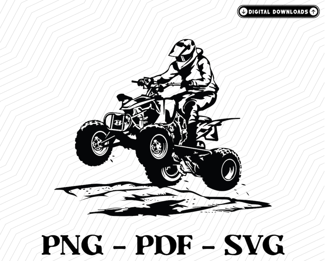 Quad Bike Svg | Bike Wheelie Svg | Quad Bike Rider Svg | Wheeler Svg ...