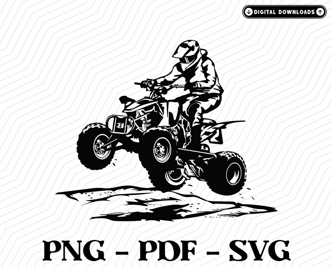 Quad Bike Svg | Bike Wheelie Svg | Quad Bike Rider Svg | Wheeler Svg ...