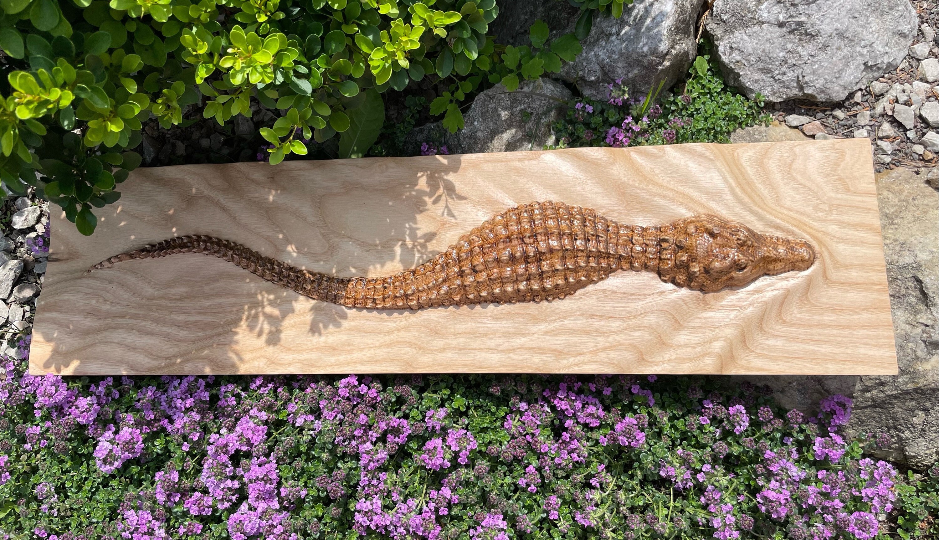 Wood Carved Picture, Wooden Crocodile, Wooden Animal Art, 3D Wall Decor ...