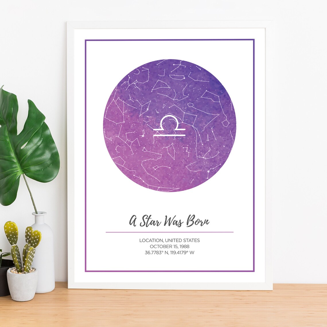 Custom Star Map by Date, Printable Star Chart, Astronomy Art Gift ...