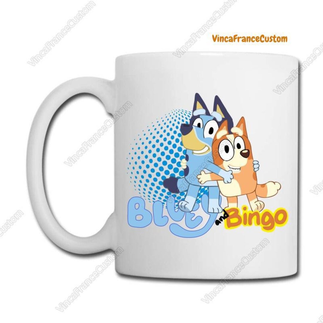 Bluey and Bingo Mug, Bingo Bandit Mug, Bluey Mug, Cartoon Mug, Funny ...
