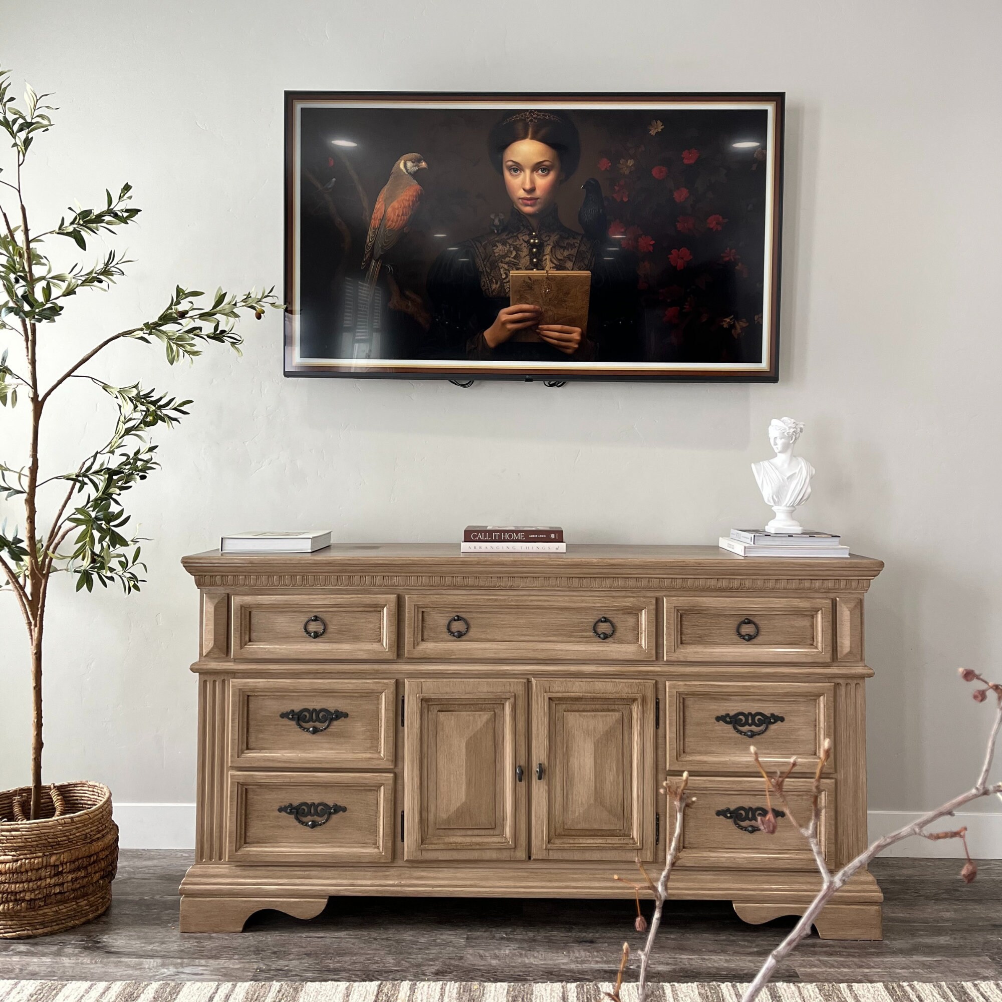 SOLD Refinished Rustic Modern Solid Wood Credenza/dresser - Etsy