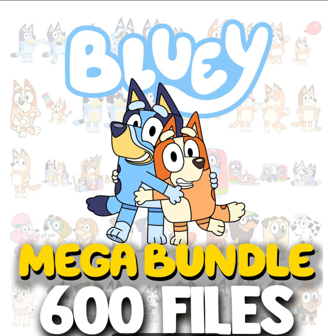 1400 Mega Bluuey Bundle, Bluuey Cut Files for Cricut, Bluuey Clipart ...
