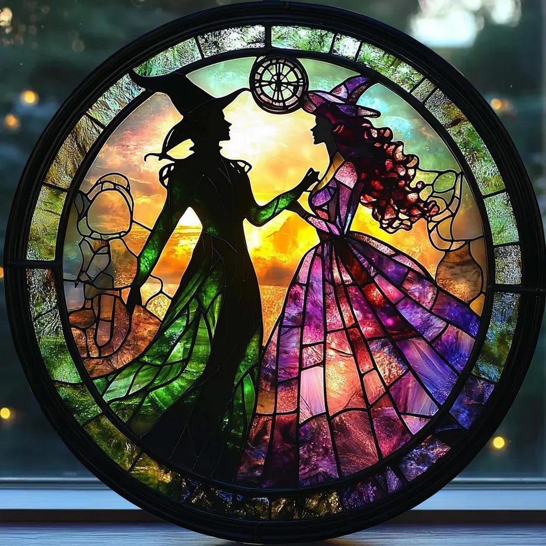 Elphaba and Glinda Besties Suncatcher, Wicked Musical Fan Gift, Witches ...