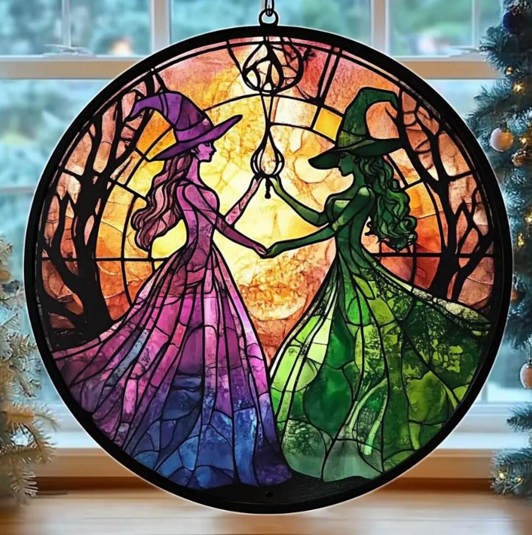 Elphaba and Glinda Besties Suncatcher, Wicked Musical Fan Gift, Witches ...