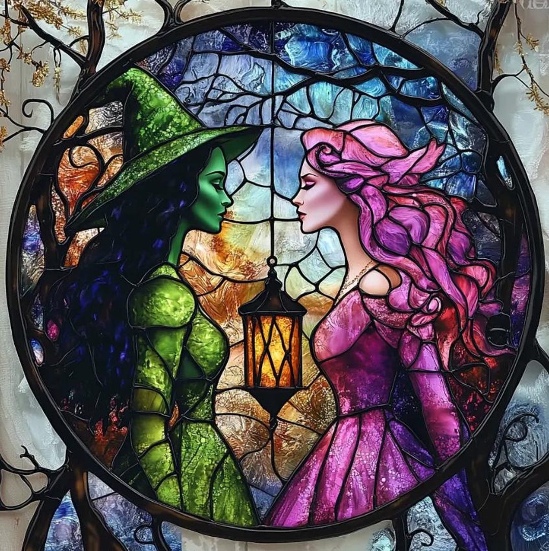 Elphaba and Glinda Besties Suncatcher, Wicked Musical Fan Gift, Witches ...