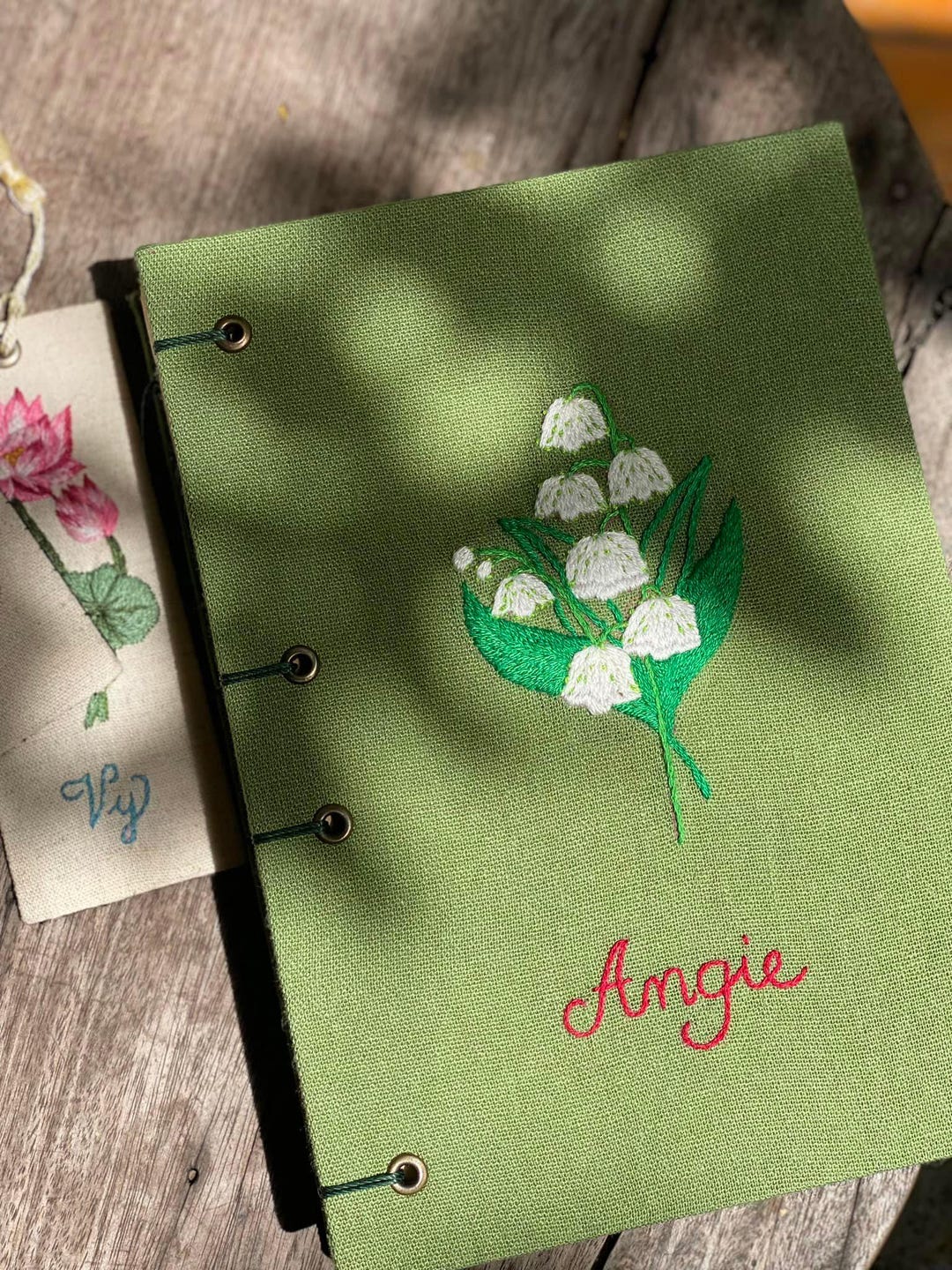 Personalized Embroidered Recipe Book Custom Journal Cookbook Notebook ...