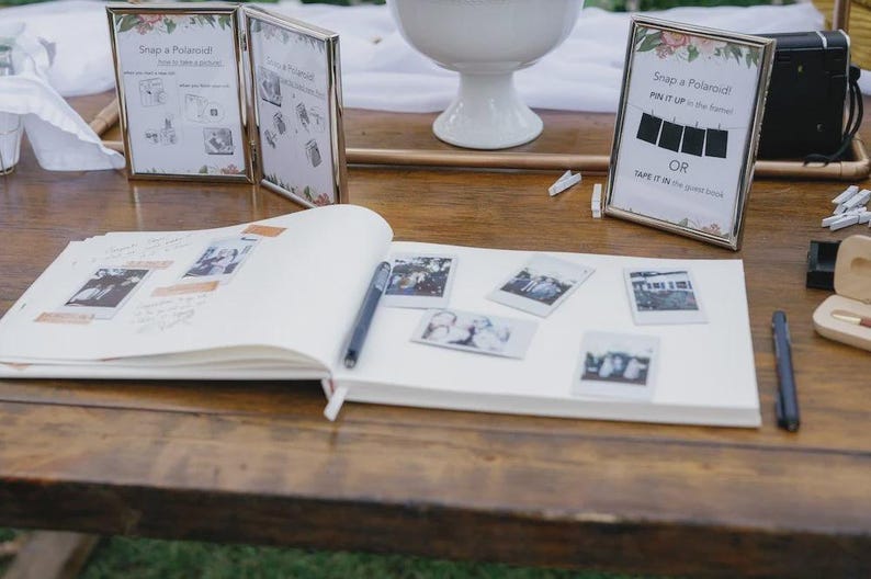 Custom Embroidered Linen Wedding Guest Book, Personalized Memory Book ...