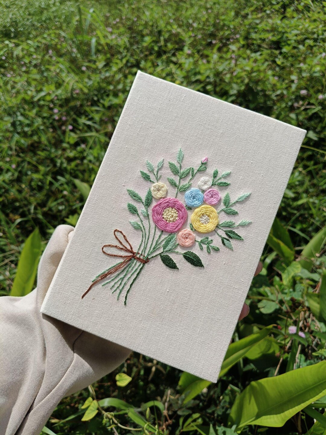 Personalized HAND Embroidered Notebook, Handmade Fabric Notebook ...