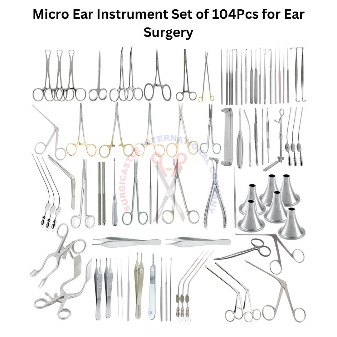 Micro Ear Instrument Set of 103pcs for Ear Surgery Set, Tympanoplasty ...