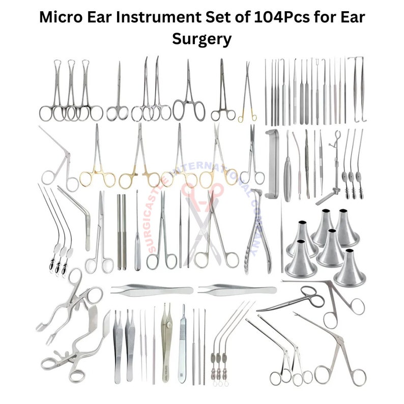 Micro Ear Instrument Set of 103pcs for Ear Surgery Set, Tympanoplasty ...