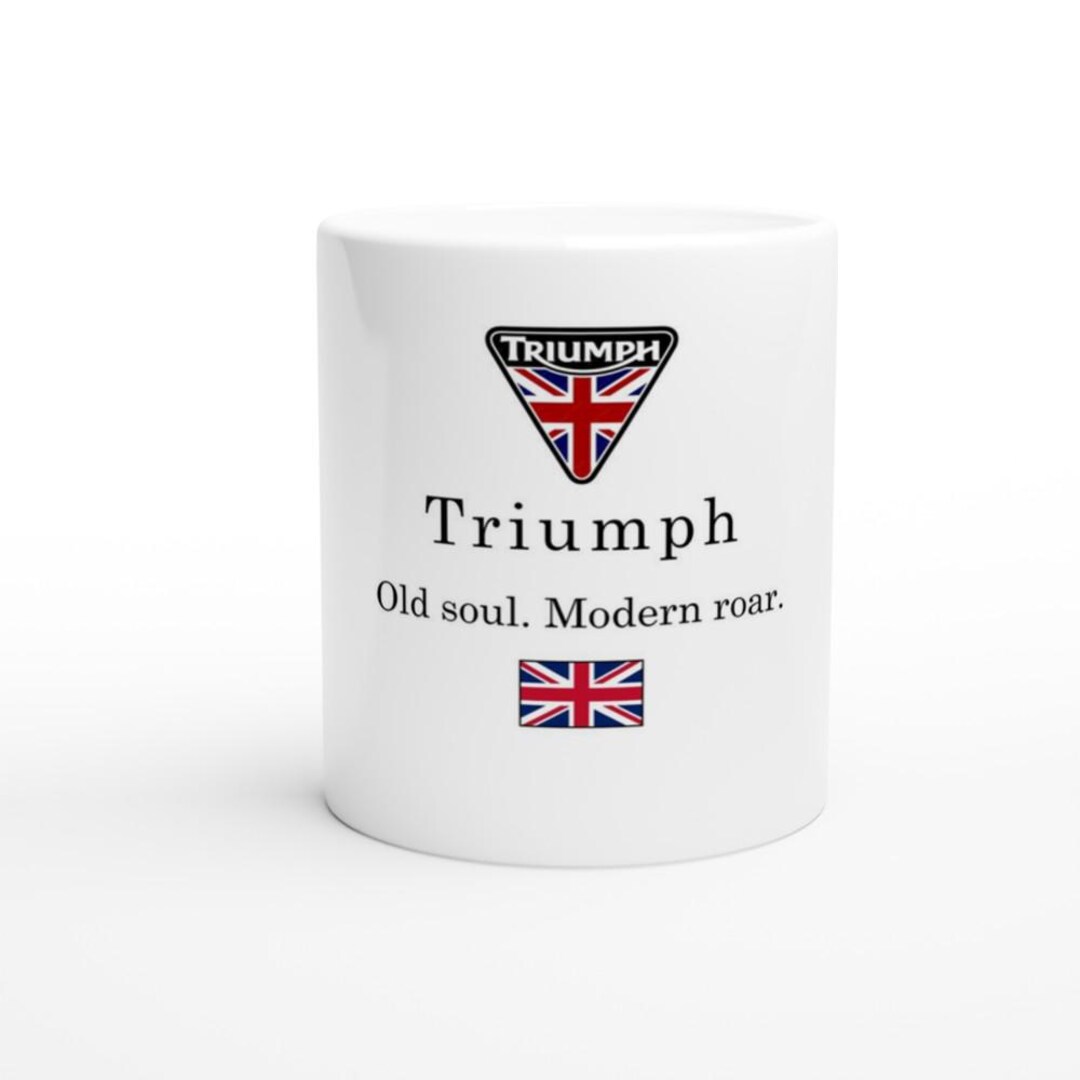 Triumph Motorcycles Mug - Old Soul, Modern Roar - British Engineering ...