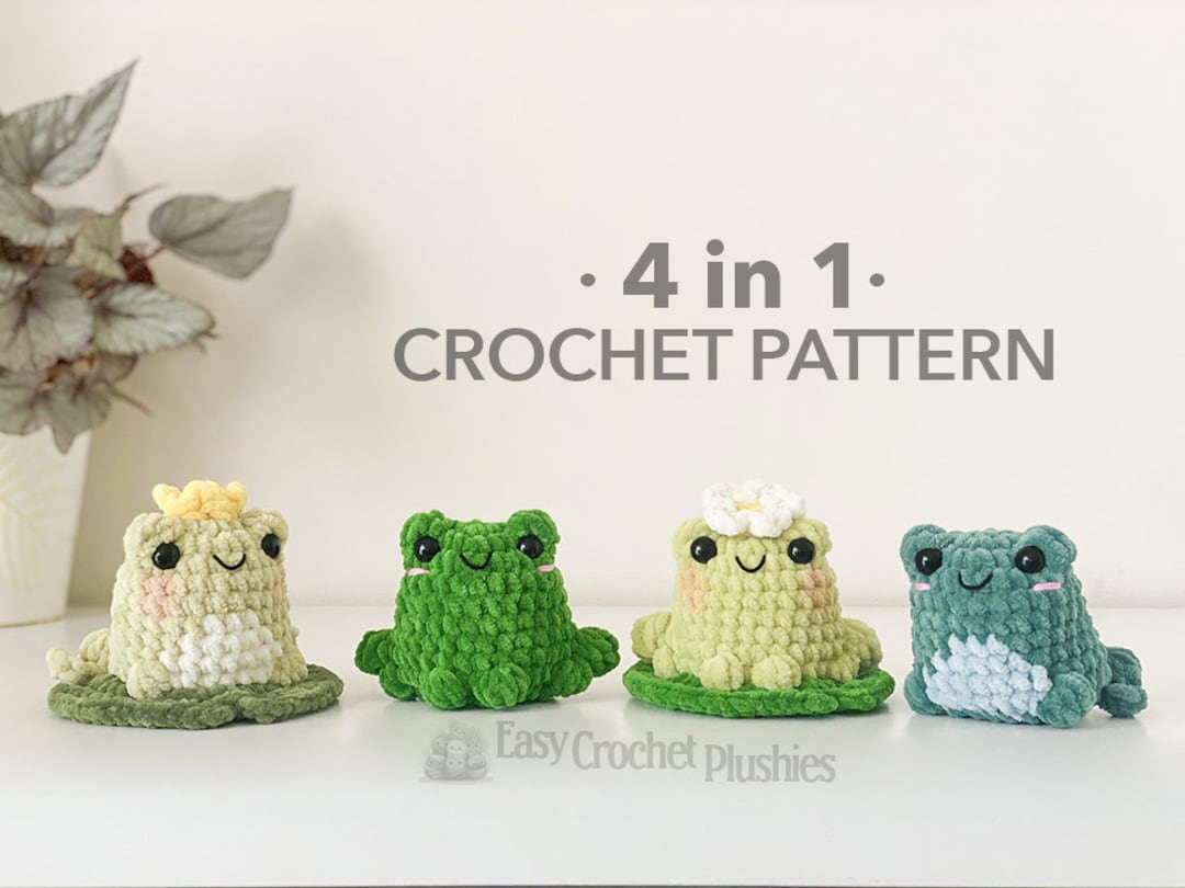 No Sew Frog Crochet Pattern, No Sew Amigurumi, Crochet Plushie Pattern ...