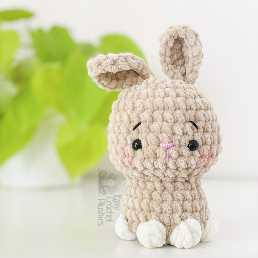 No Sew Bunny Crochet Pattern, No Sew Amigurumi, Crochet Plushie Pattern ...