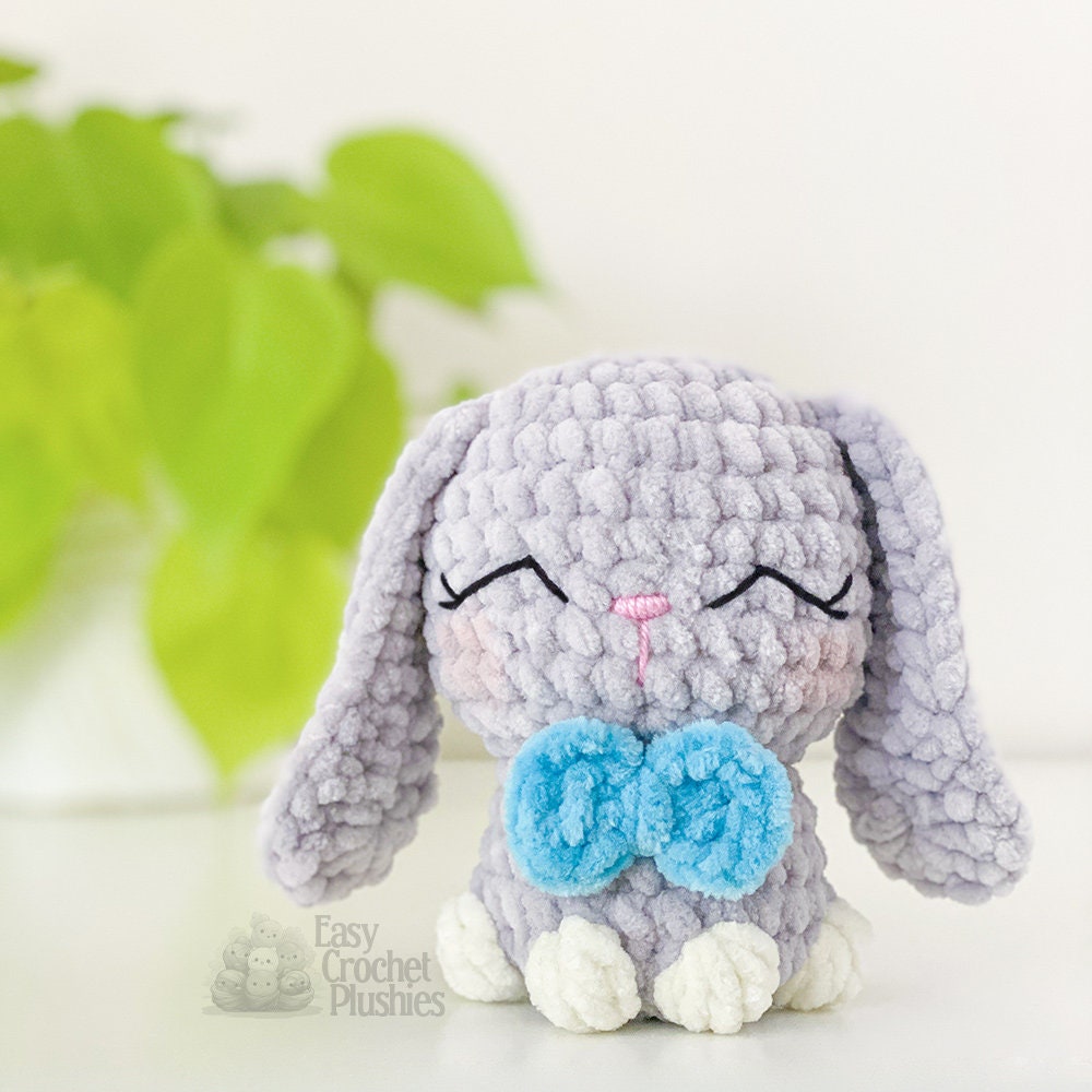 No Sew Bunny Crochet Pattern, No Sew Amigurumi, Crochet Plushie Pattern ...