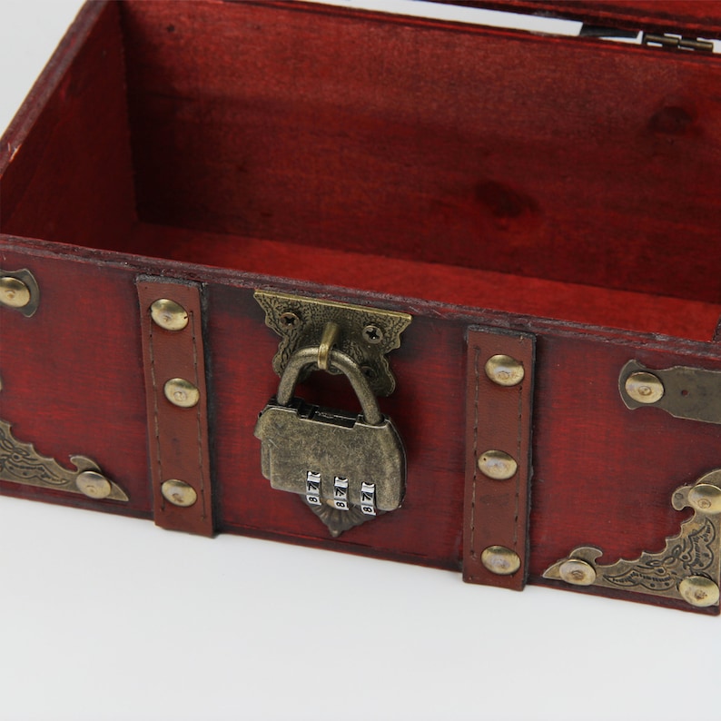 Small Wooden Treasure Chest Trunk Storage Boxestree of Life Treasure ...