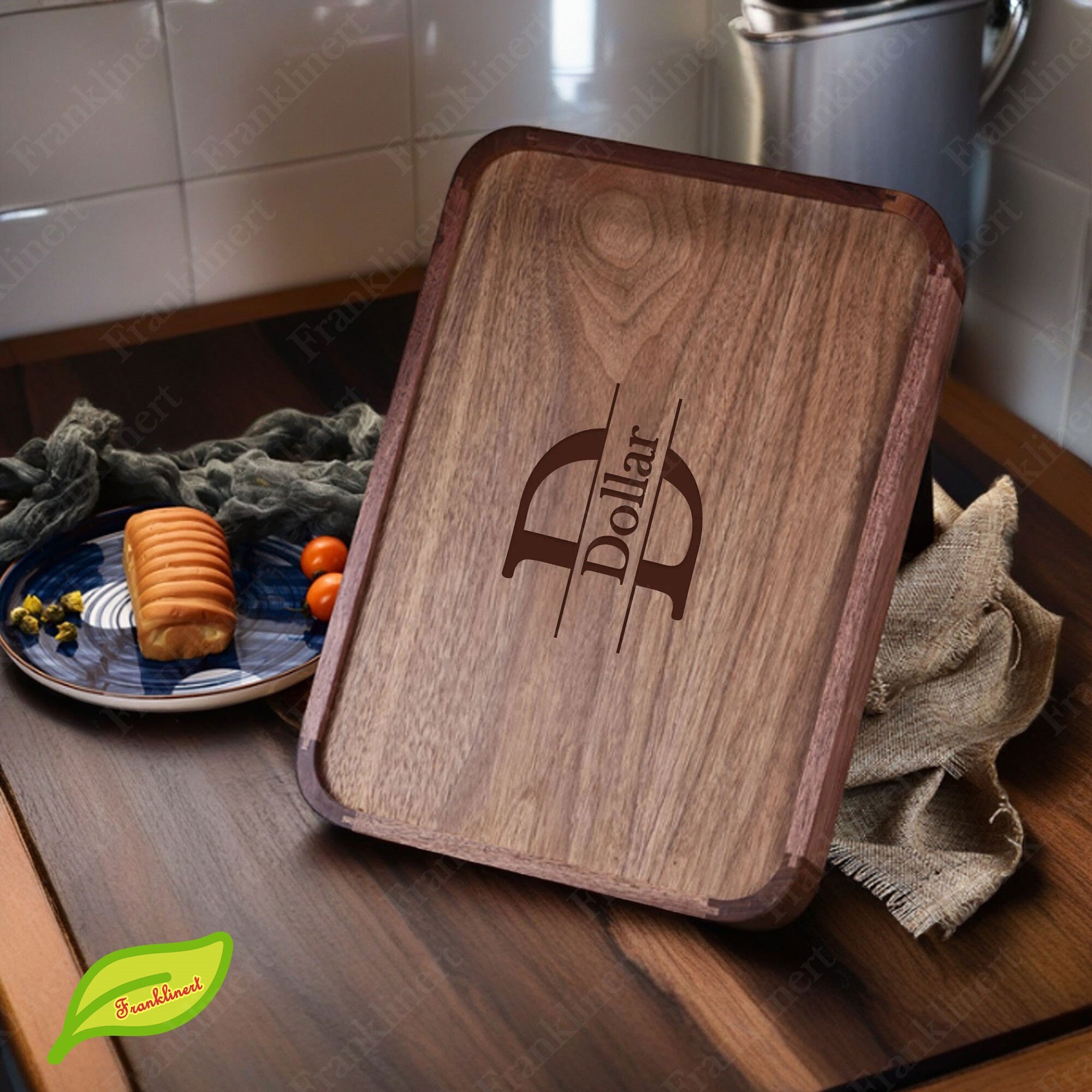 Personalized Wooden Serving Tray, Engraved Name Serving Tray, Portable ...