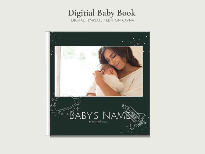 Digital Baby Book Template, Printable Baby Book, First Year Photo ...
