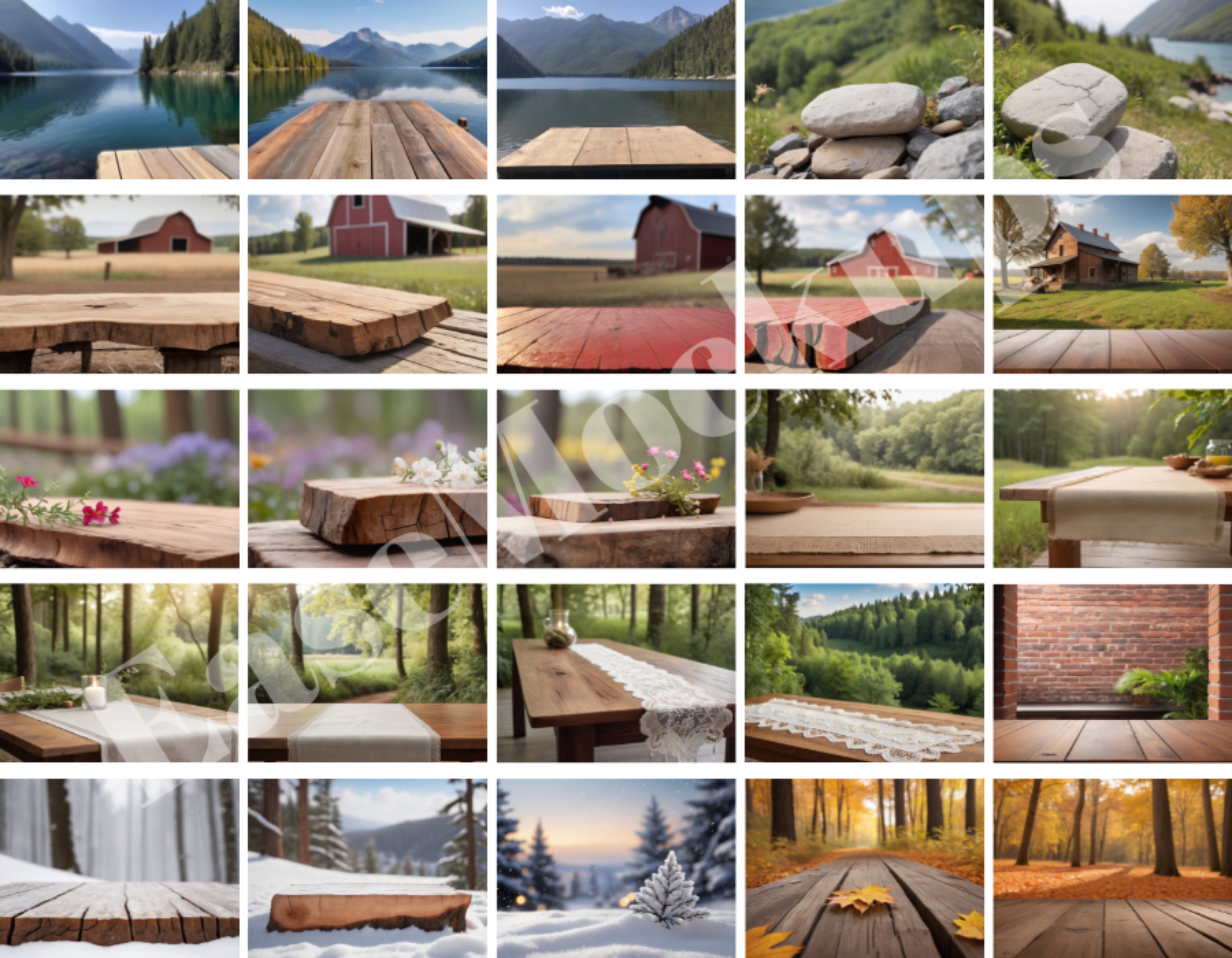 75 X Table Scene Background Mockup Bundle: Versatile JPEG Images for ...