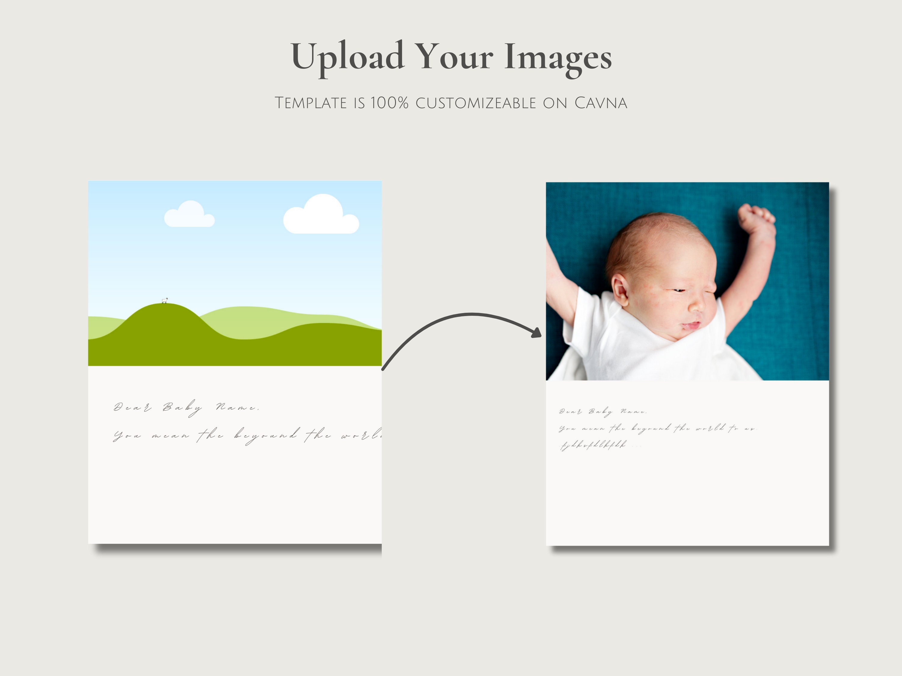 Digital Minimal Baby Book Template, Printable Baby Book, First Year ...