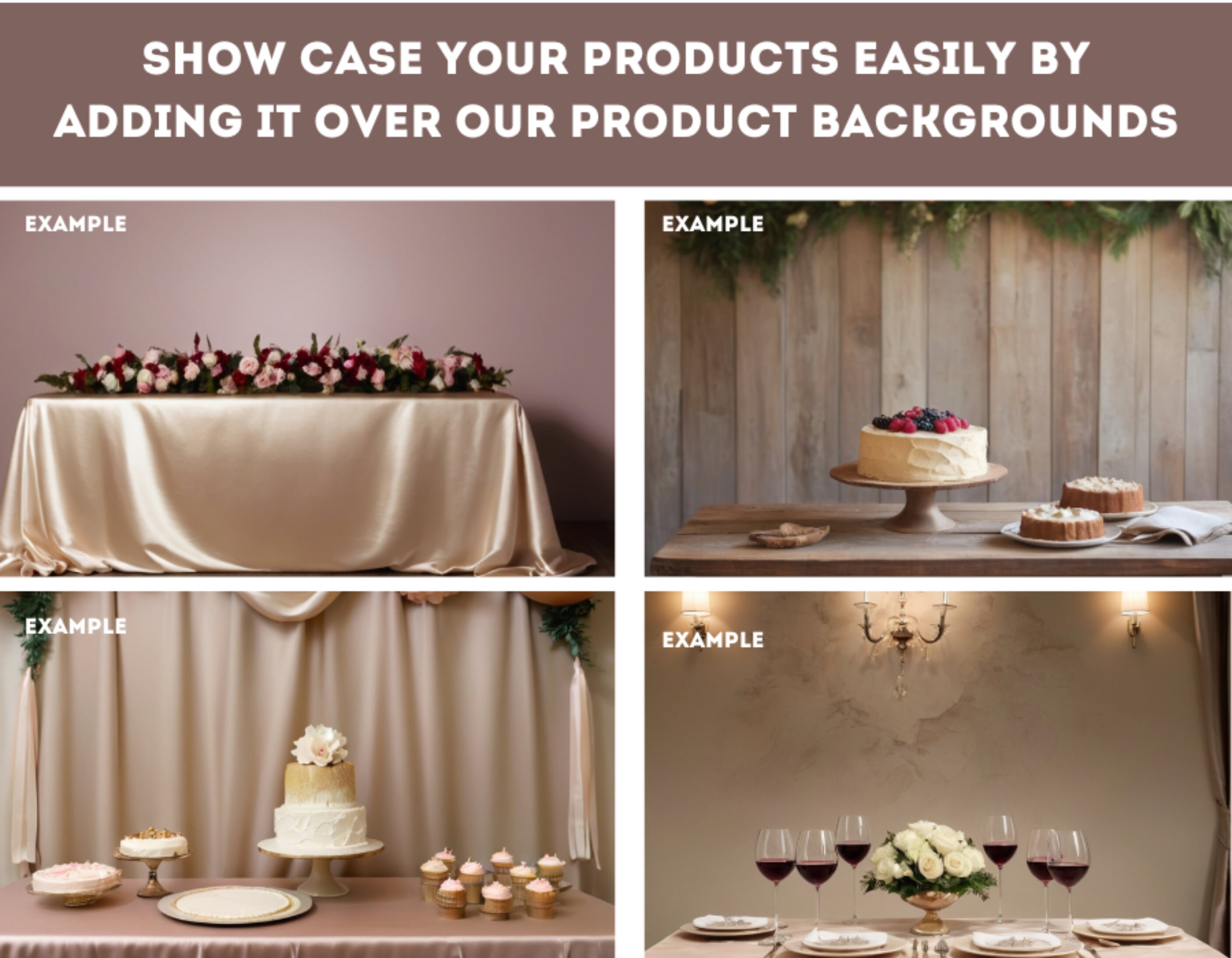 25 X Wedding Themed Table Mockup Bundle Add Your Own Products ...