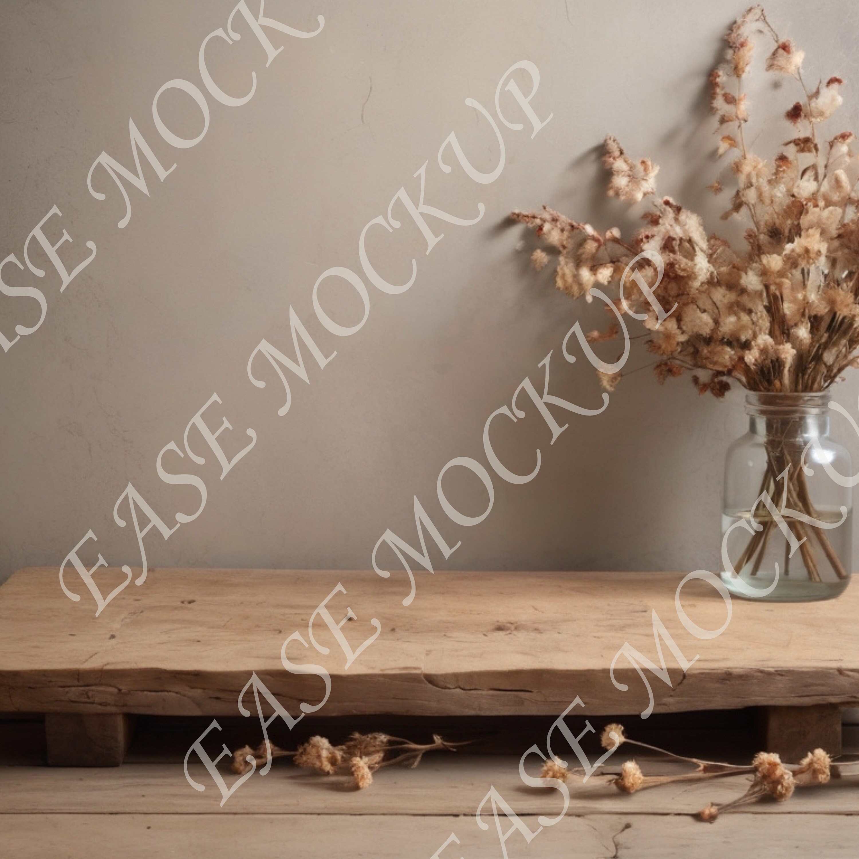 Rustic Product Digital Background Mockup | Farmhouse, Boho, Natrual ...