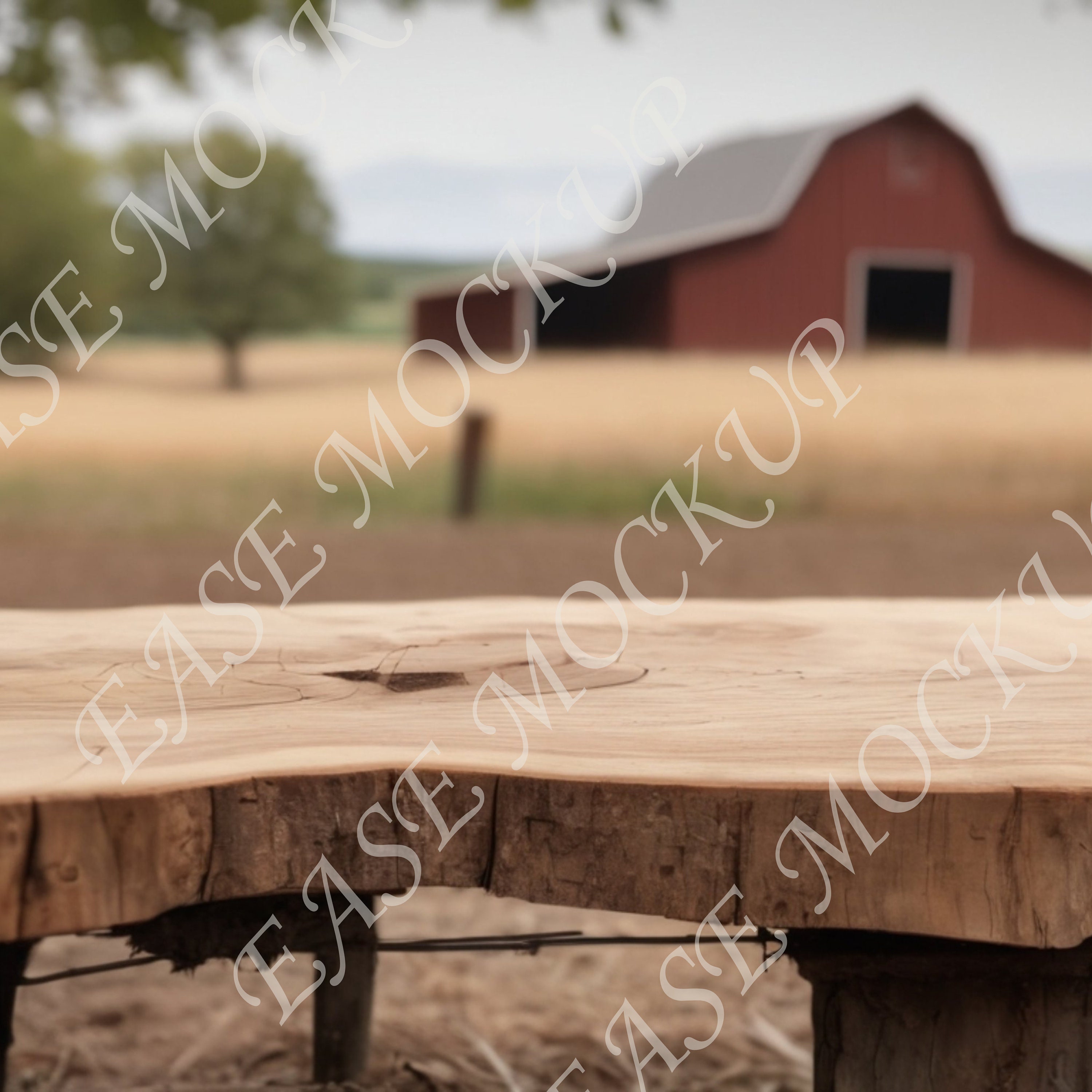 Farm Digital Background Mockup | Table Top to Show Western, Farm ...