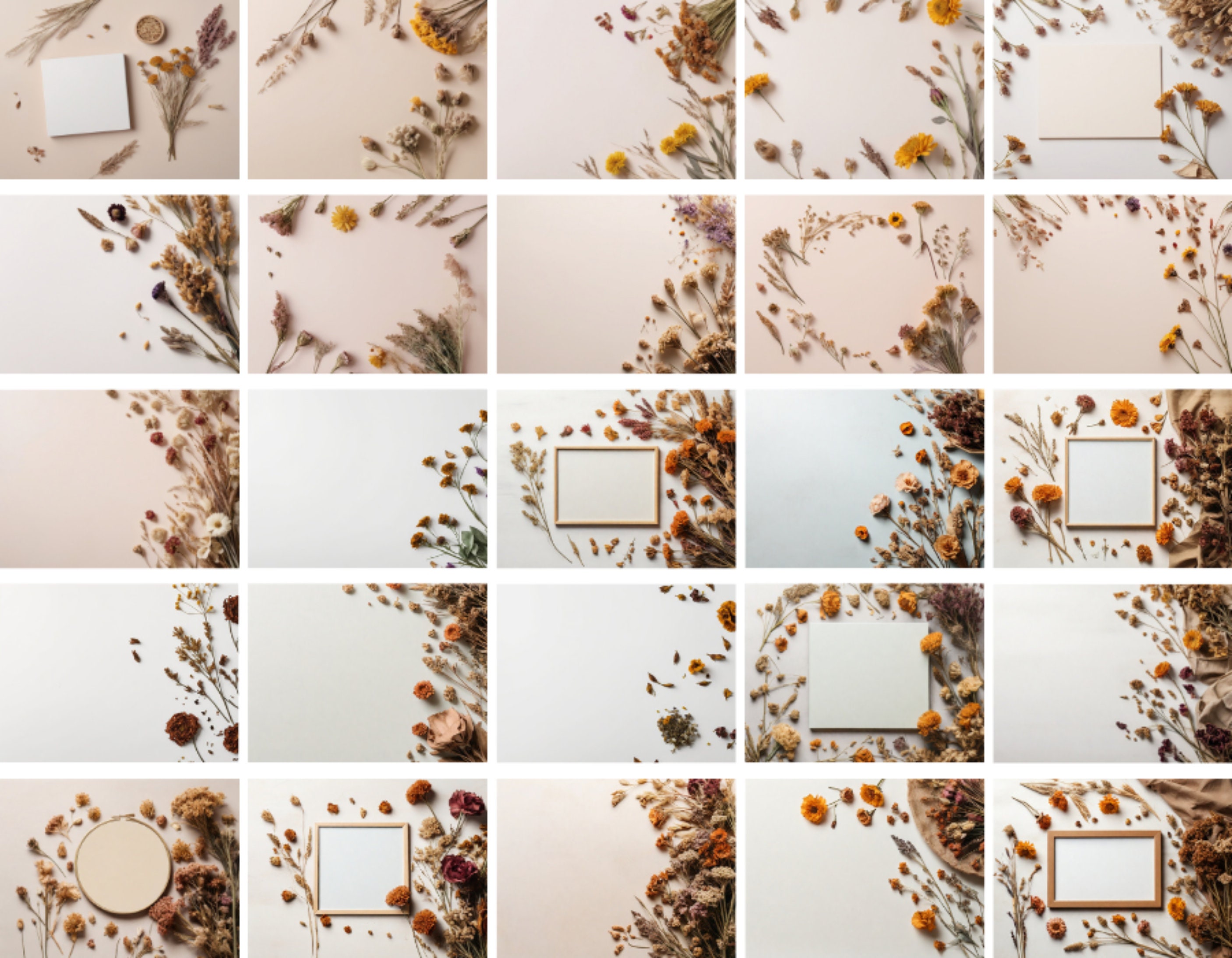 25 X Boho Summer Table Flat Lay Mockups Add Your Own Product Digital ...