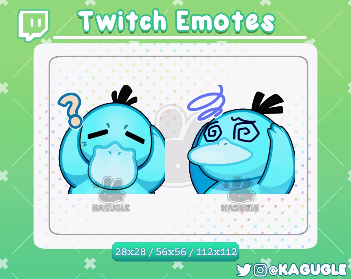 Shiny Psyduck Double Animated Emote Pack - Etsy