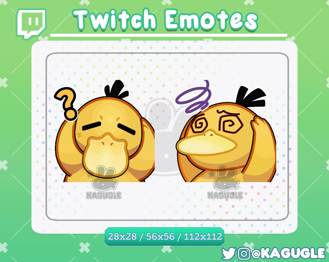 Psyduck Double Animated Emote Pack - Etsy Canada