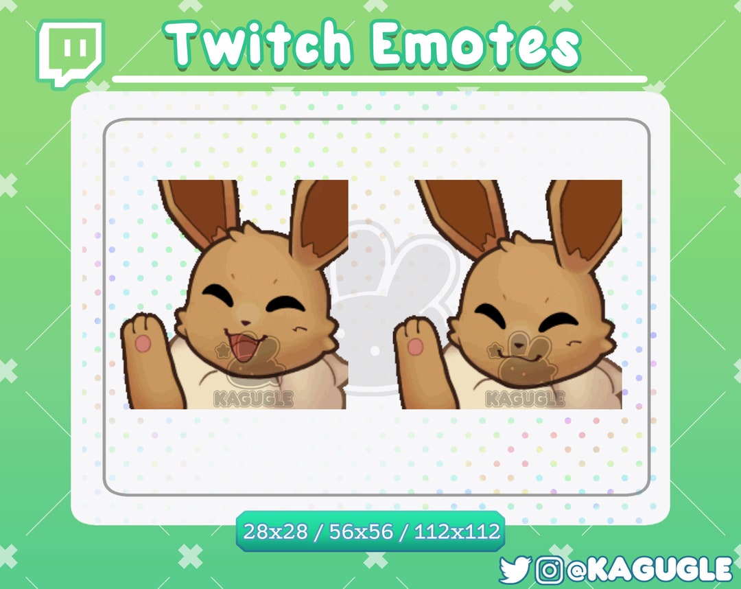 Animated Eevee Wave Twitch/discord Emotes - Etsy