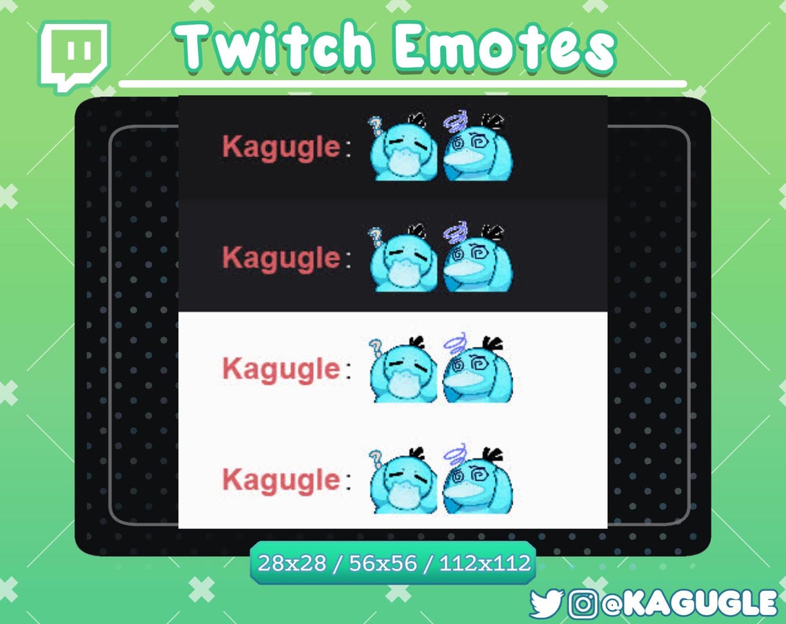 Shiny Psyduck Double Animated Emote Pack - Etsy