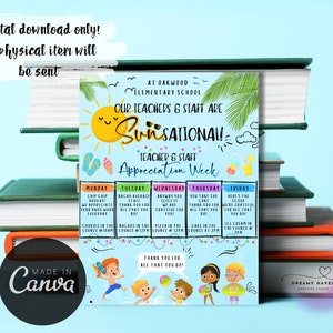 Sunsational Teacher Appreciation Week Summer Theme Digital Flyer ...