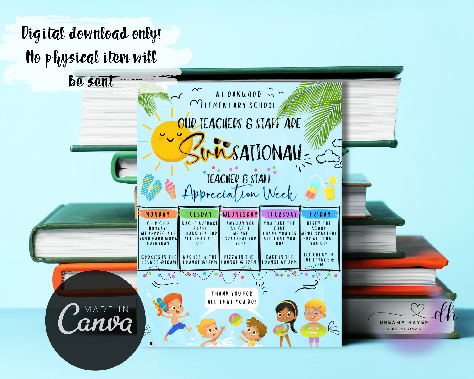 Sunsational Teacher Appreciation Week Summer Theme Digital Flyer ...