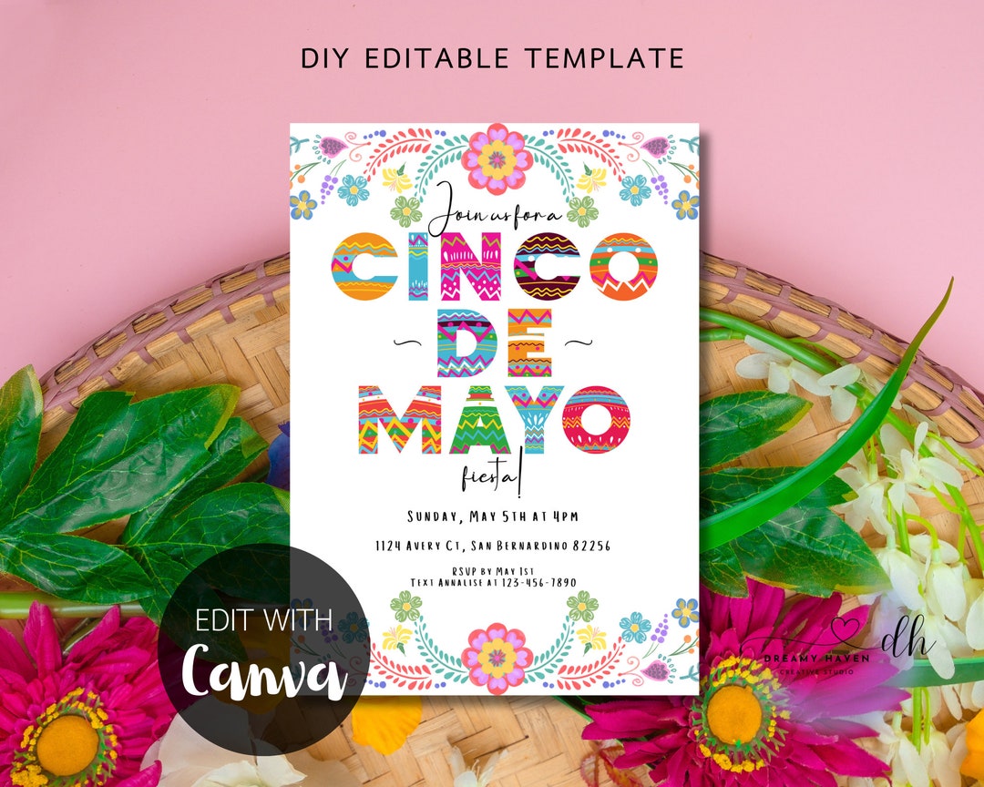 Colorful Cinco De Mayo Fiesta Invitation - Etsy