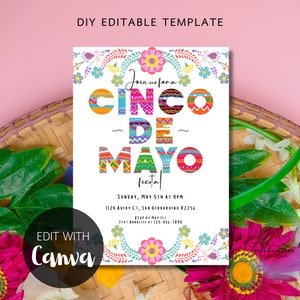 Colorful Cinco De Mayo Fiesta Invitation - Etsy
