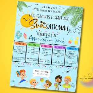 Sunsational Teacher Appreciation Week Summer Theme Digital Flyer ...