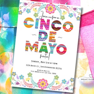 Colorful Cinco De Mayo Fiesta Invitation - Etsy