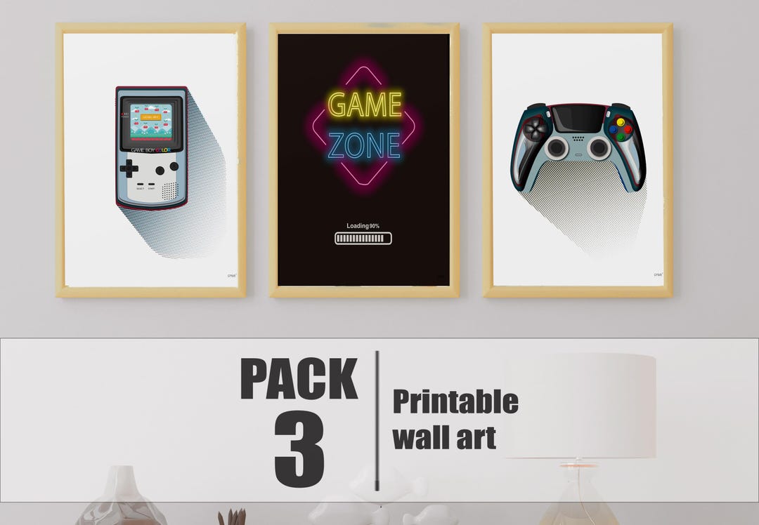 Downloadable Gaming Poster Set for Rooms/game Room Decor/gamer Gift ...