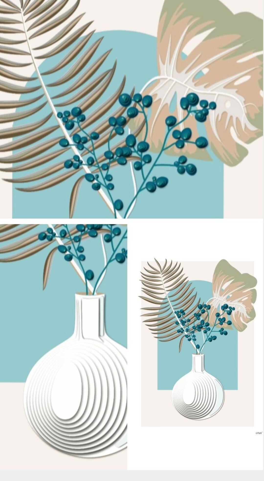 Greenery Print/botanical Print/wall Art Decor/modern Papercut Decor ...
