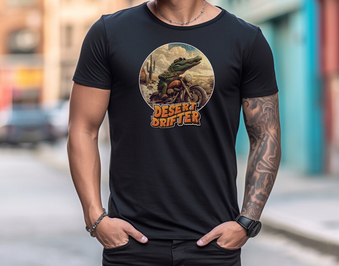 Desert Drifter Crocodile T-shirt, Premium Shirt, Vintage Design Retro ...