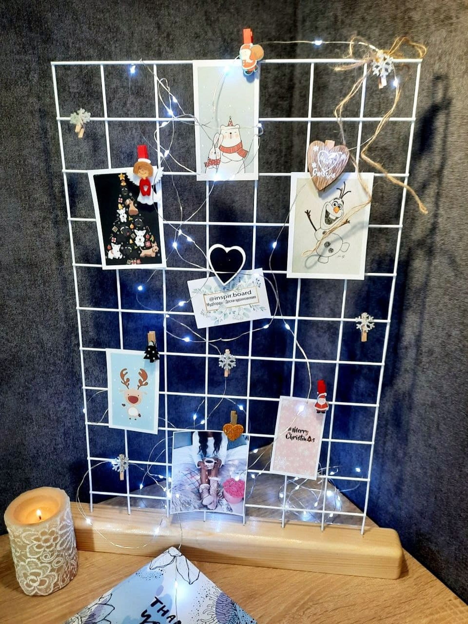 White Wire Memo Board Wall Grid for Creative Study Room Decor, Modern ...