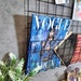 Large White Wire Wall Grid With Metal Book Shelf, Polaroid Display ...