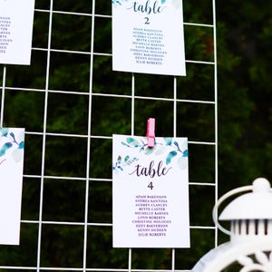 Wedding Seating Chard Grid Board, Custom Metal Wedding Table Cards ...