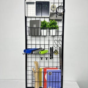 Wall Meshed Organizer Grid With Frame, Office or Bedroom Organization ...