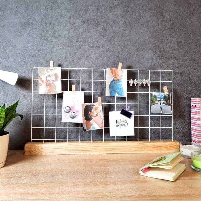 Big Wire Notice Board Organizer, Big Tabletop Photo Hanger, Study Room ...