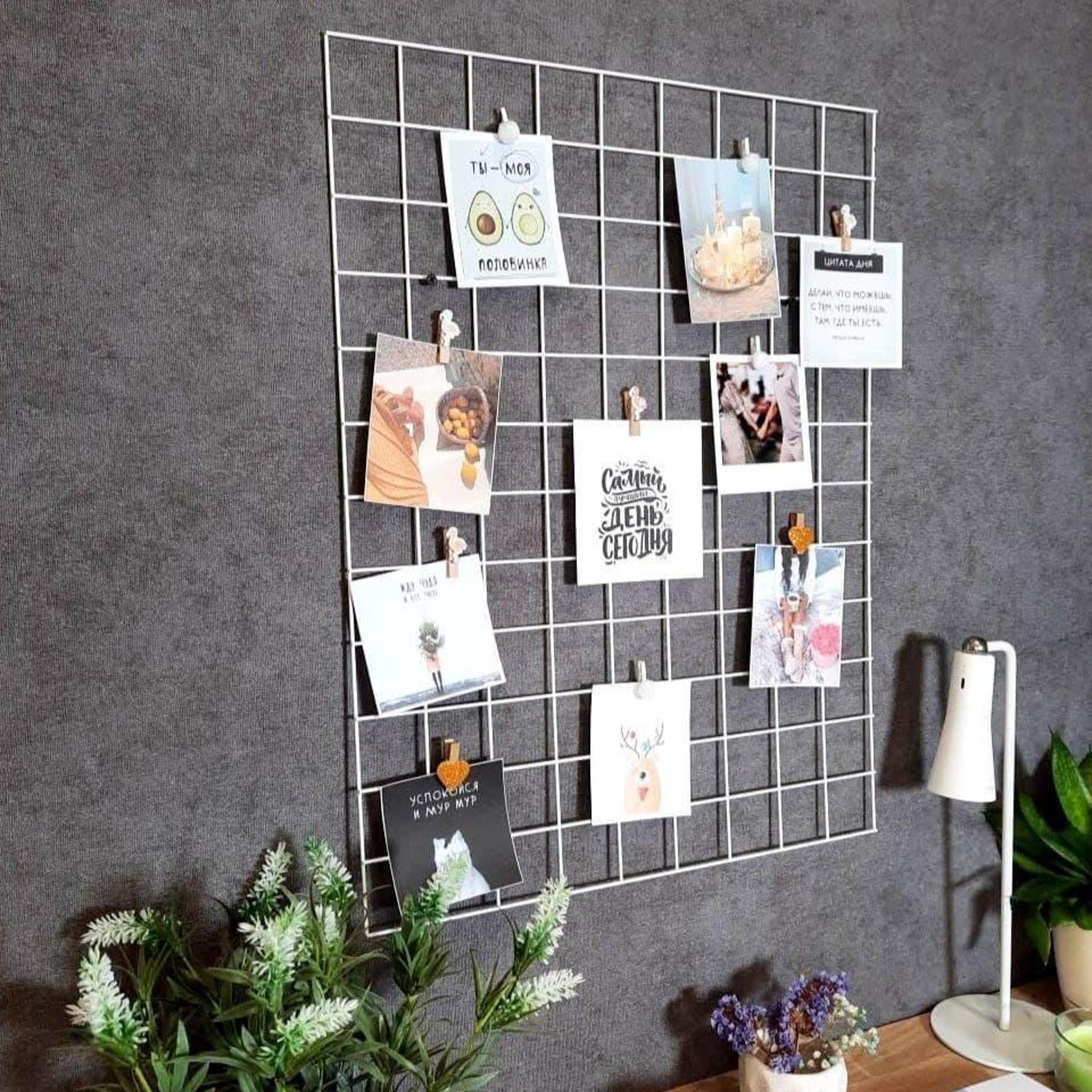 Student Organizing Memo Stand, Wall Hanging Nonice Board, Meshed Grid ...