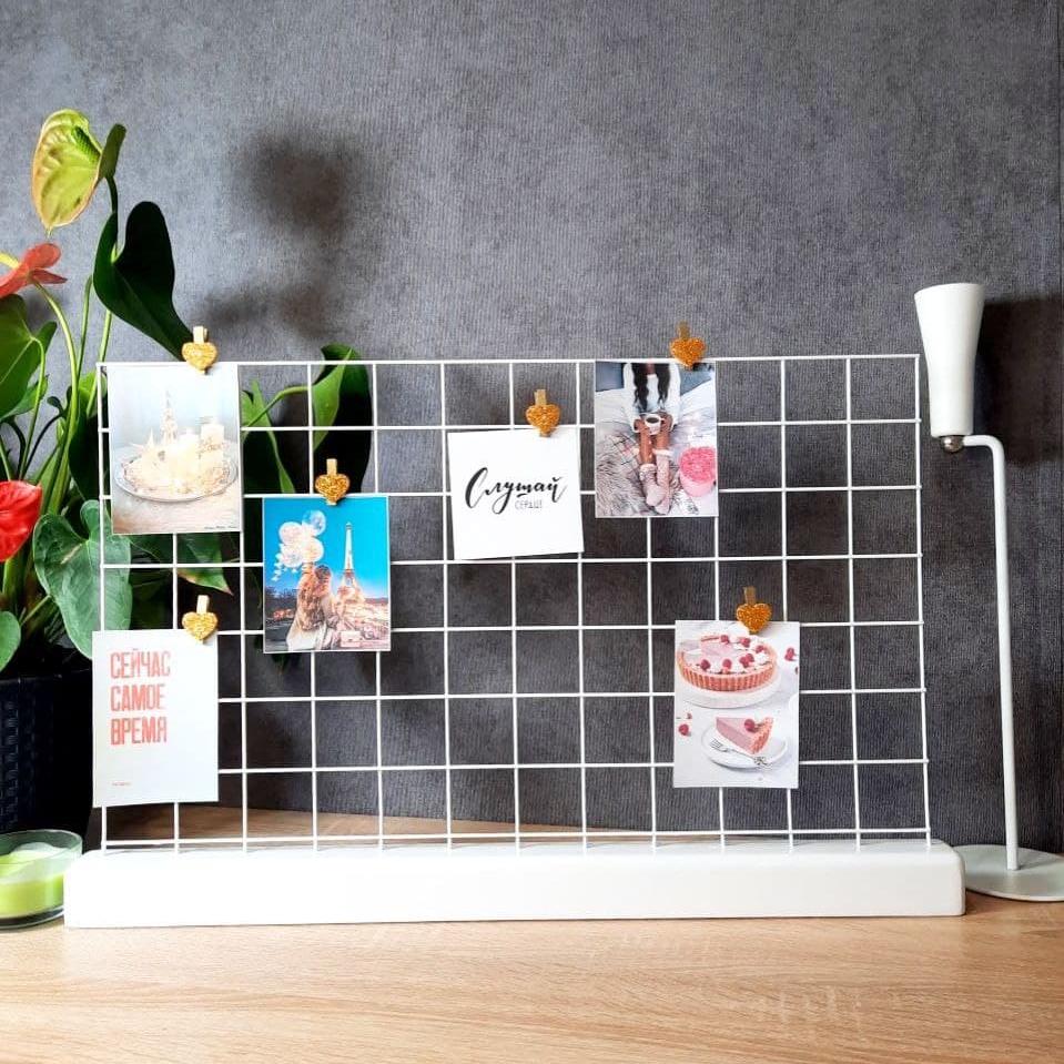 Big Wire Notice Board Organizer, Big Tabletop Photo Hanger, Study Room ...