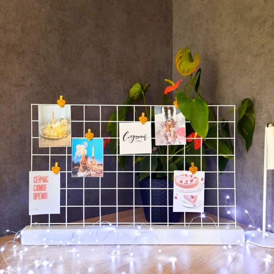 Big Wire Notice Board Organizer, Big Tabletop Photo Hanger, Study Room ...